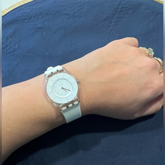 Swatch | Accessories | Swatch Thin White Watch | Poshmark
